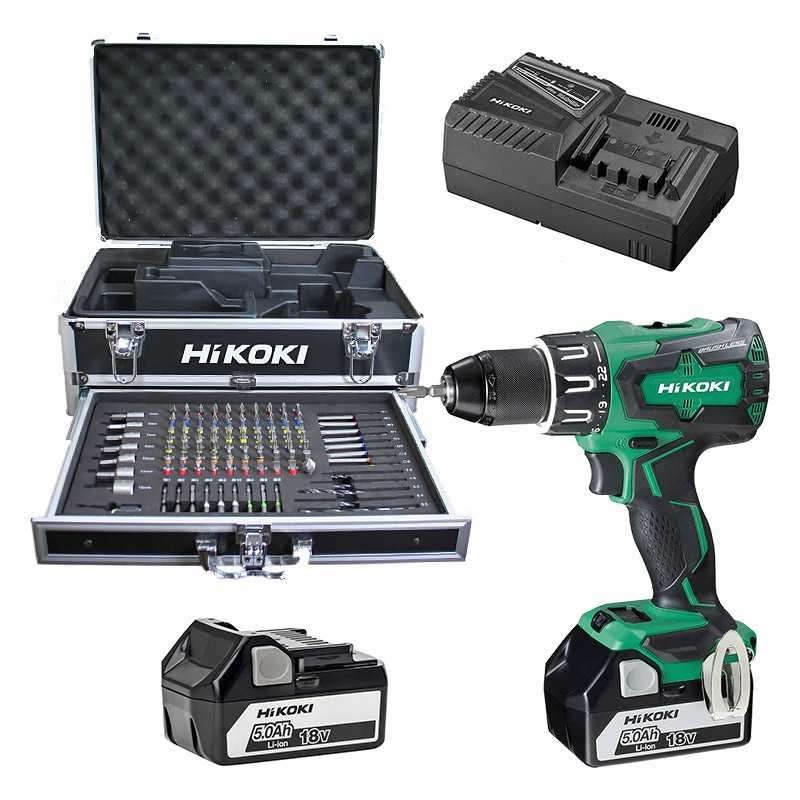 Perceuse visseuse percussion 18v 5.0ah dv18dbsl hikoki - 2 batteries ...