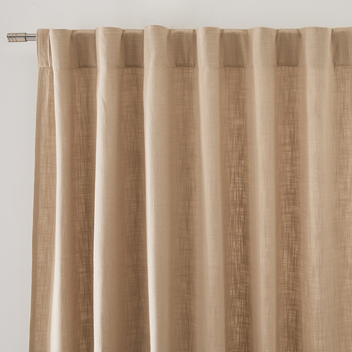 Rideau coton finition pattes cachées, Jawi - Sable - 350 x 140 cm ...