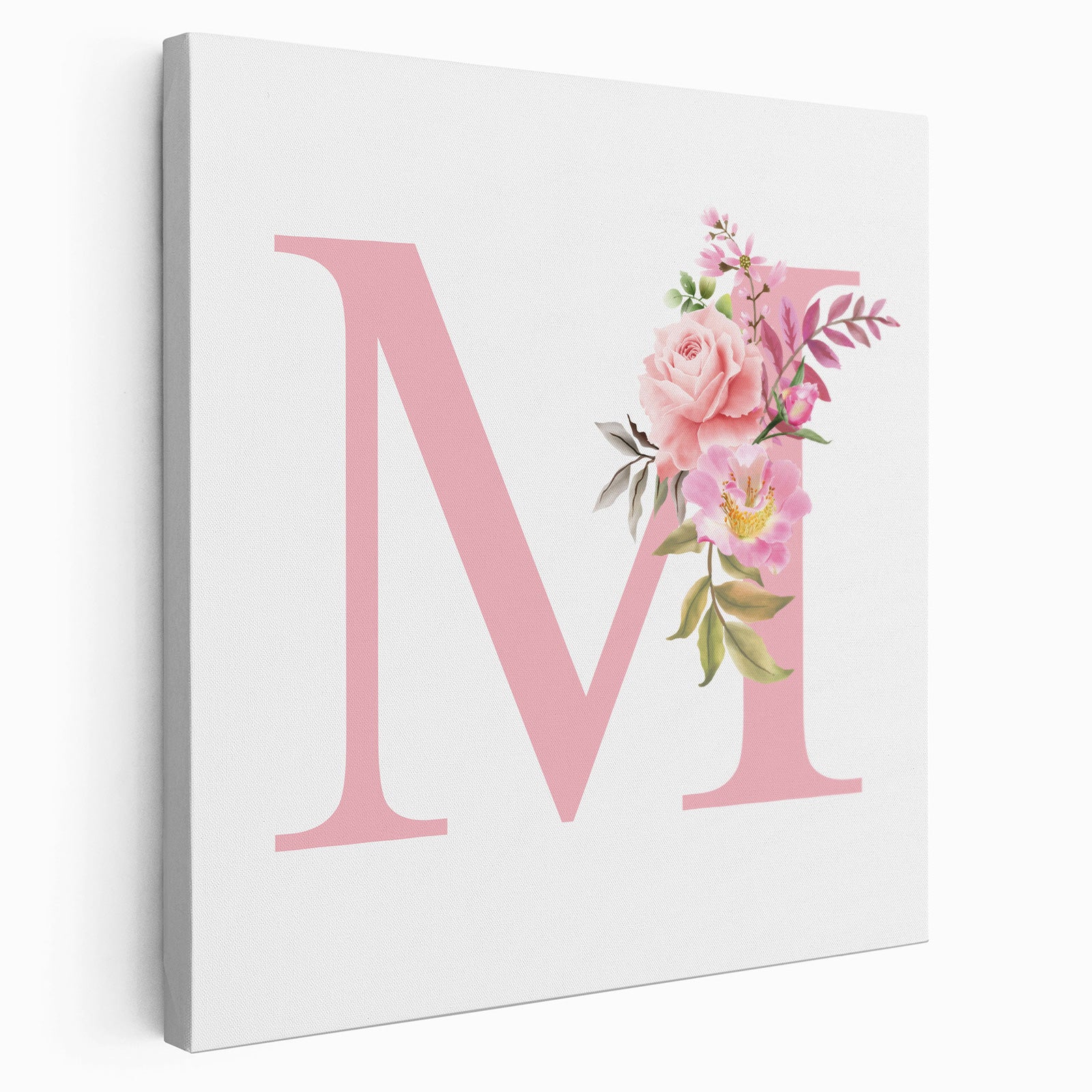 Tableau Toile Monogramme Carré - Lettre M - 30x30 cm | Leroy Merlin