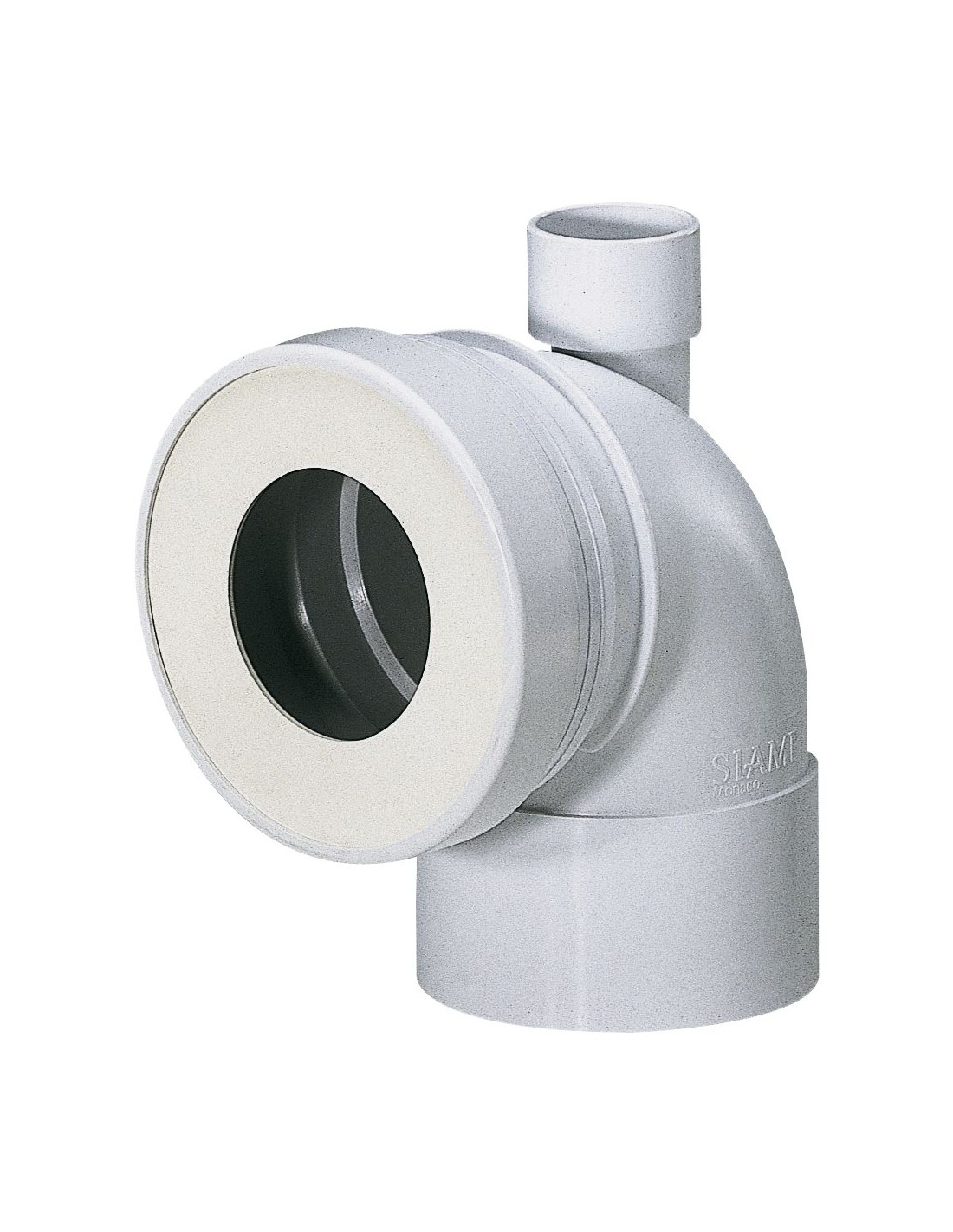 Pipe WC courte femelle coudée à 90° avec piquage | Leroy Merlin