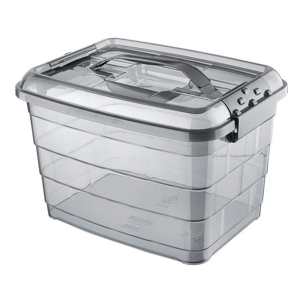 Caja de Almacenaje Confortime Tetris Gris Plástico (14 L) | Leroy Merlin
