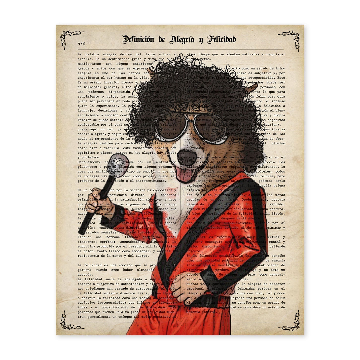 Poster De Perro Michael Jackson. Láminas De Animales Con Definiciones. Ilustraciones De Animales ...