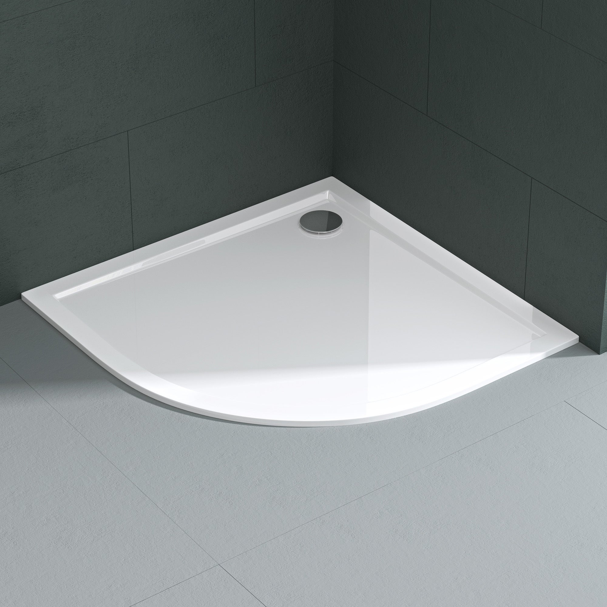Mai & Mai Receveur de Douche Plat Bac à Douche 90x90x4cm en Acrylique ...