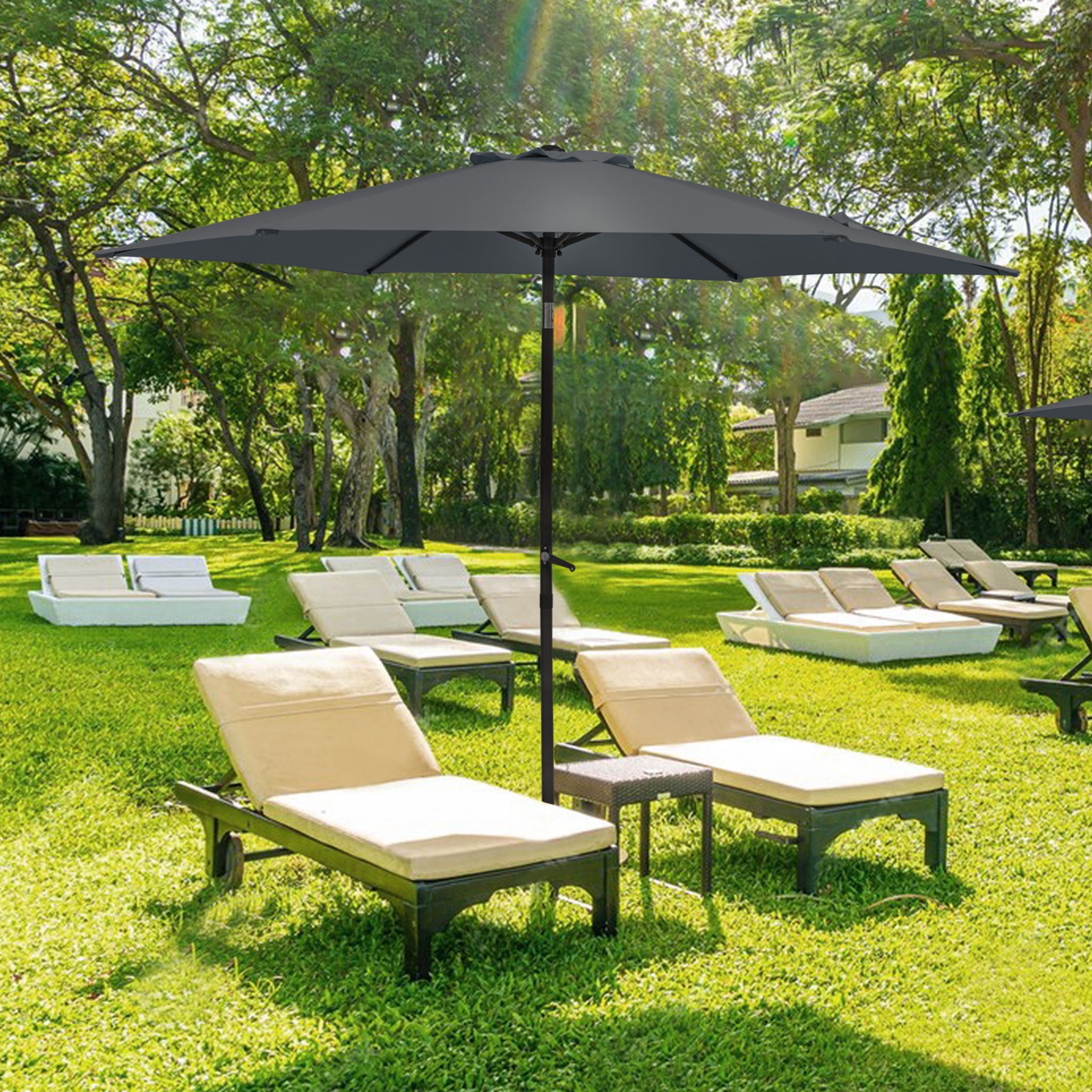 Parasol inclinable funcional para balcón, jardín y exterior, 270x234 cm ...