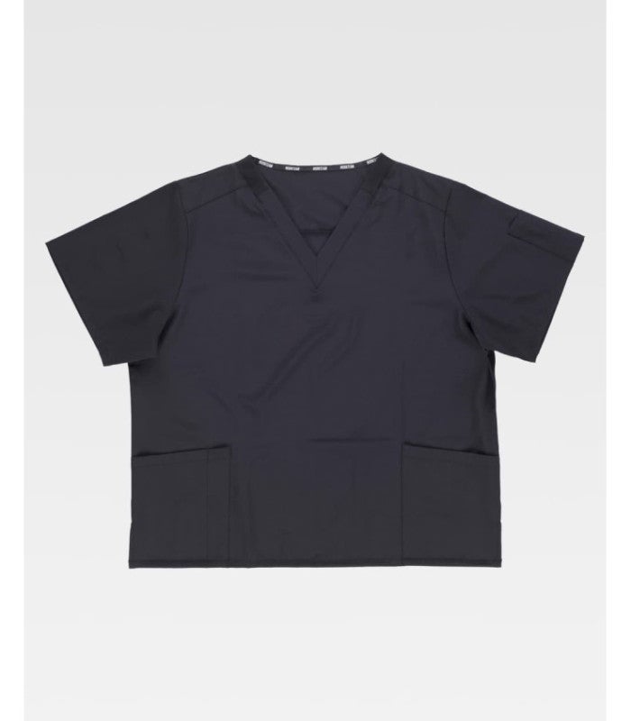 Casaca de manga corta con tejido elástico. Cuello a pico con elástico ...