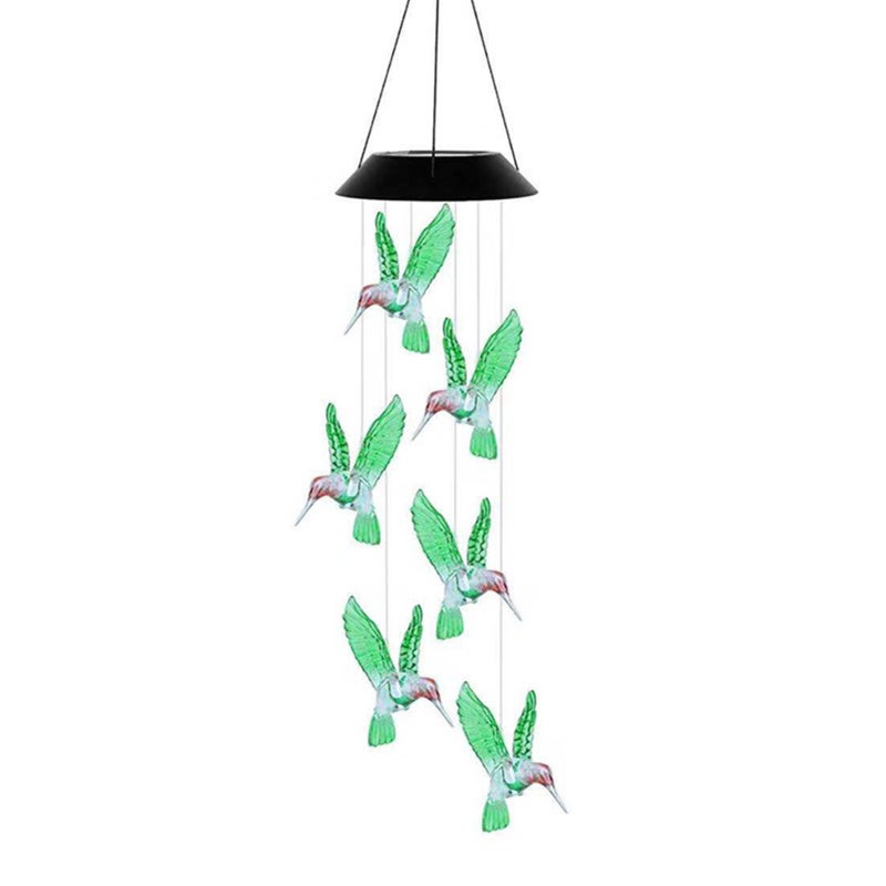 Carillon solaire colibri LED couleurs changeantes, étanche – guirlande ...