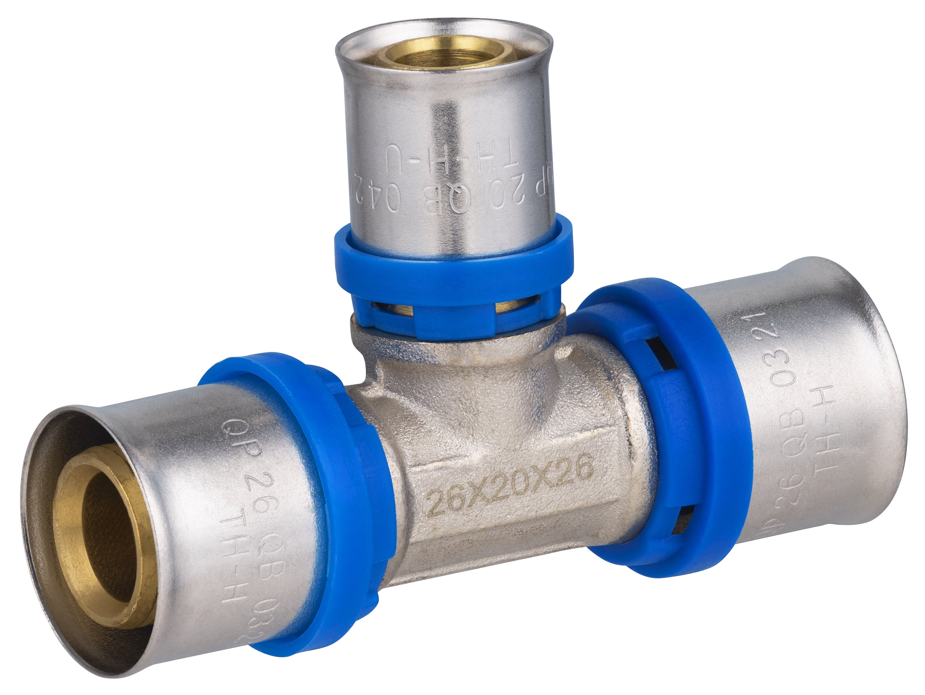 Raccord Multicouche à Sertir Multi profils Té Réduit Ø26 - Ø20 - Ø26 NOYON & THIEBAULT | Bricoman