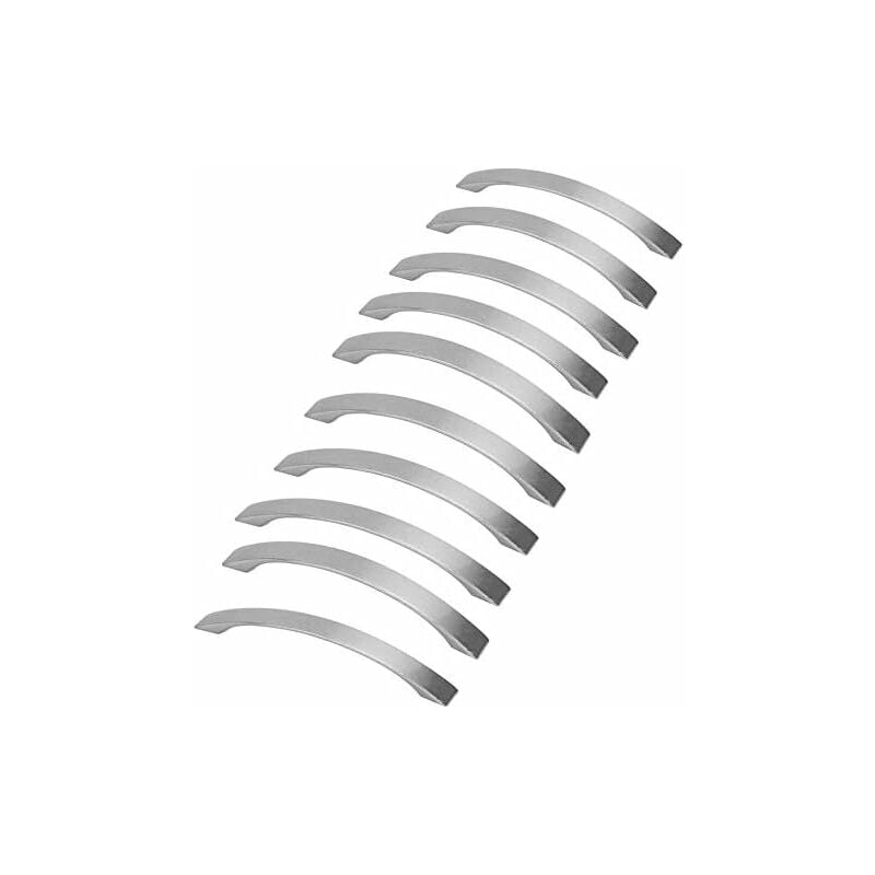 Lot de 10 Poignee de Meuble Cuisine - Chromées- Poignées de Porte ...