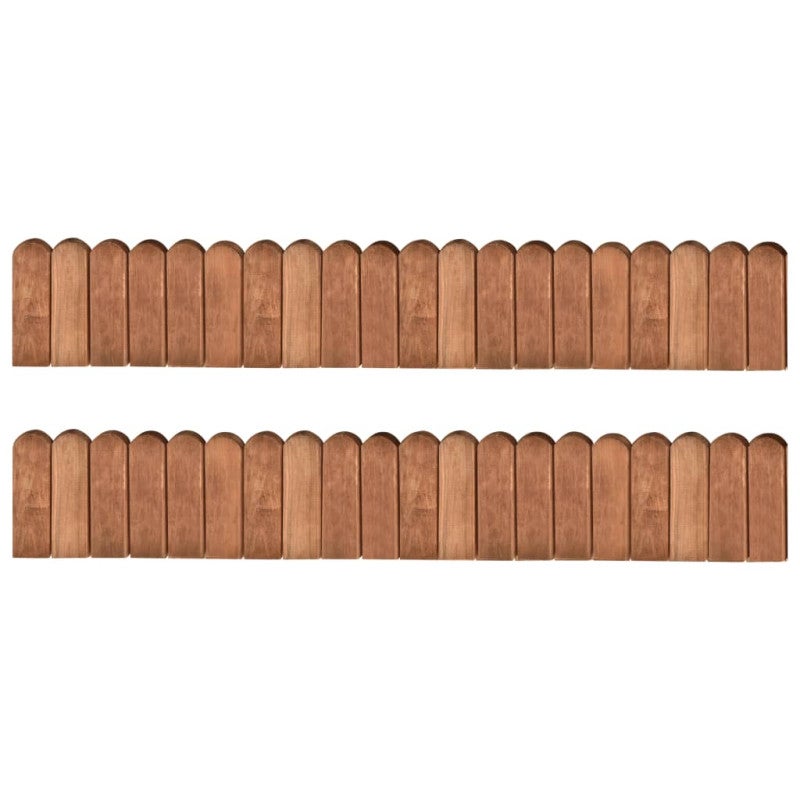 Rollos de borde de madera de pino impregnada vidaXL (2 piezas, 120 cm ...