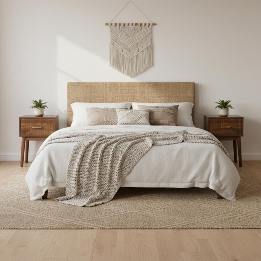 Lot de 2 tables de chevet noyer MILO rétro | Leroy Merlin