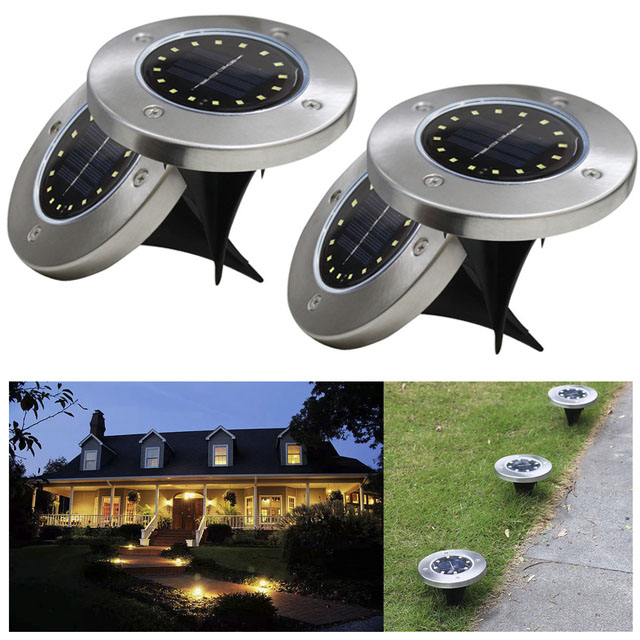4PCS Solar Garden Lamp 16Led empotrable en el suelo, foco, luminaria ...