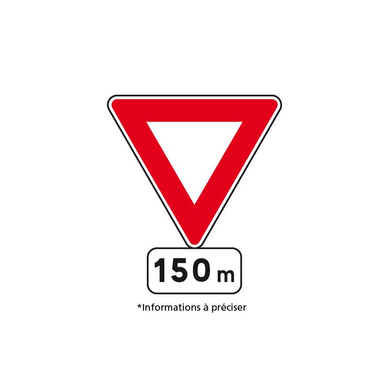 PANNEAU TRIANGLE ROUTIER ET PANONCEAU Pour triangle de 1000 x 1000 mm ...