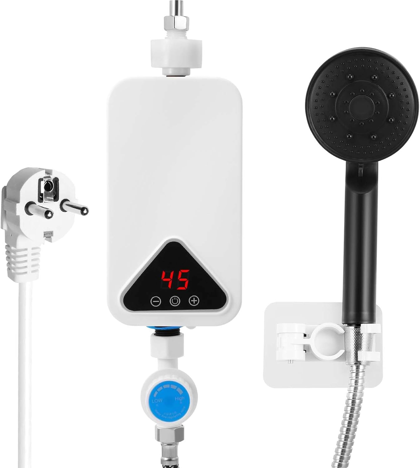 Mini Chauffe-Eau éLectrique, Chauffe-Eau éLectrique Sans RéServoir 5500 W à Chauffage Rapide ...