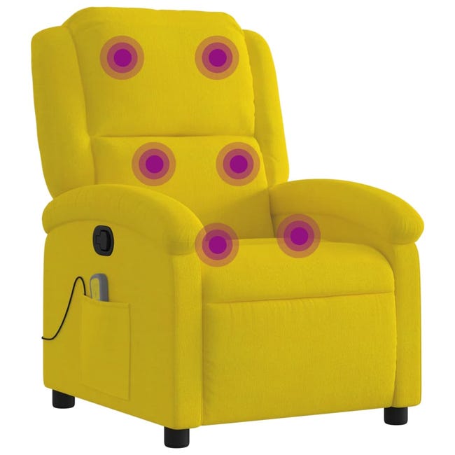 Fauteuil De Salon Chaise Fauteuil De Massage Inclinable Jaune