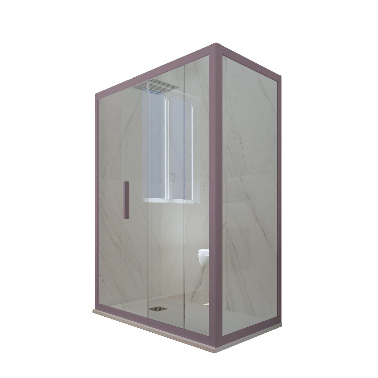 Cabine parois de douche angulaire coulissante 90x140 cm H 200 en PVC ...
