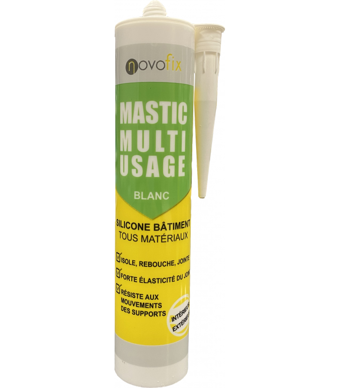 Mastic silicone multi-usages Novofix 280ml (Blanc) | Leroy Merlin