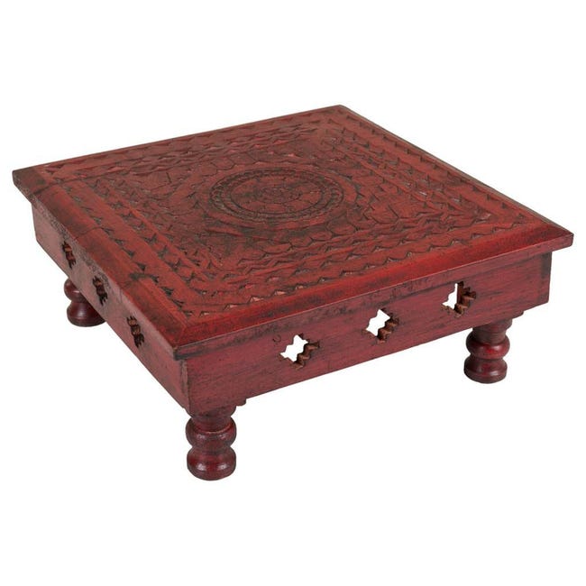 Table Centrale En Bois Sculpté Finition Artisanale Leroy Merlin