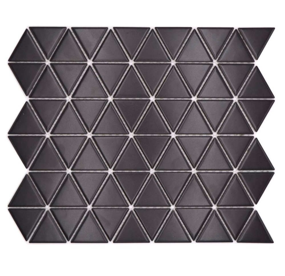 Mosaïque céramique triangle diamant uni noir mat | Leroy Merlin