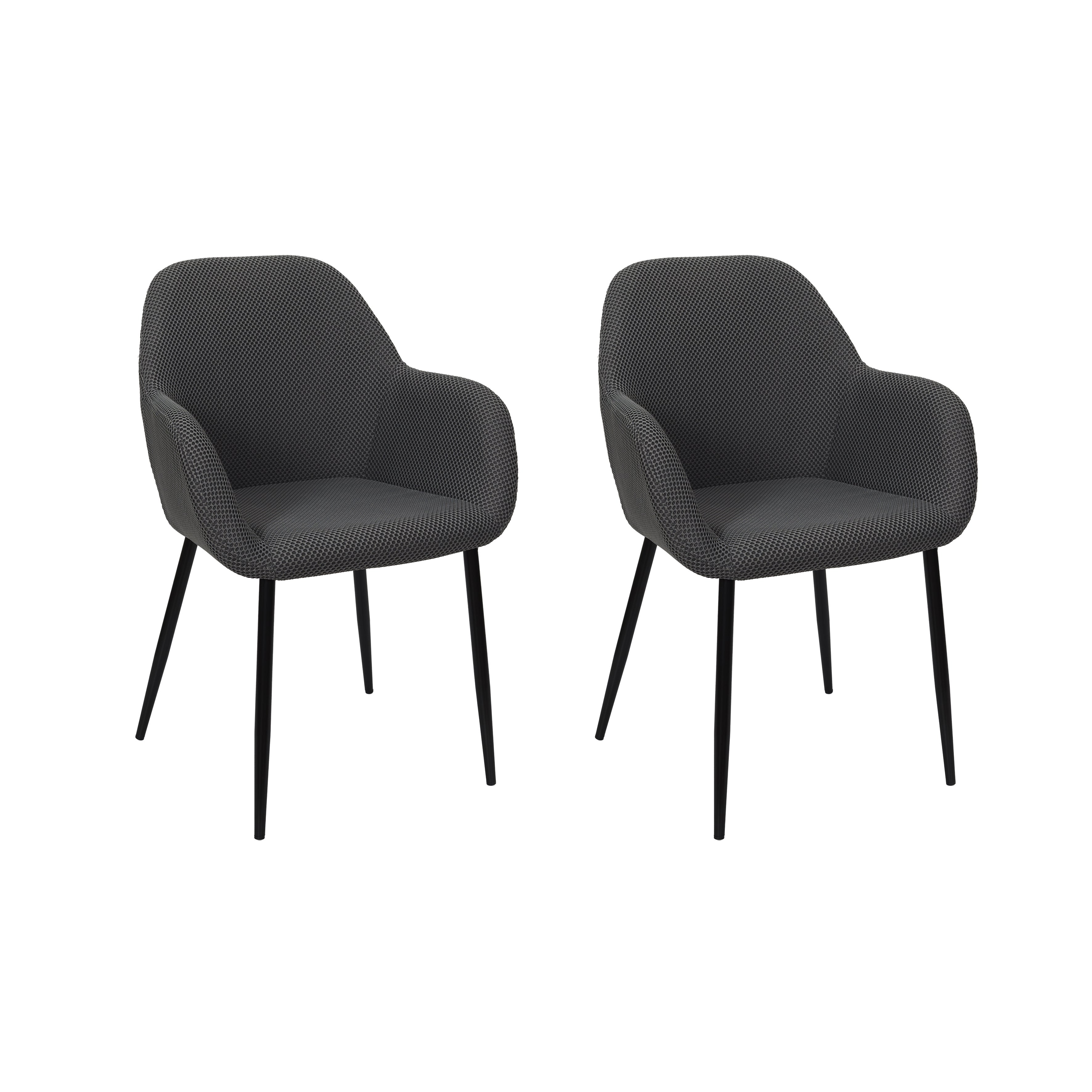 Lot De 2 Fauteuils - Home Deco Factory - Atome - Ergonomiques - Gris ...