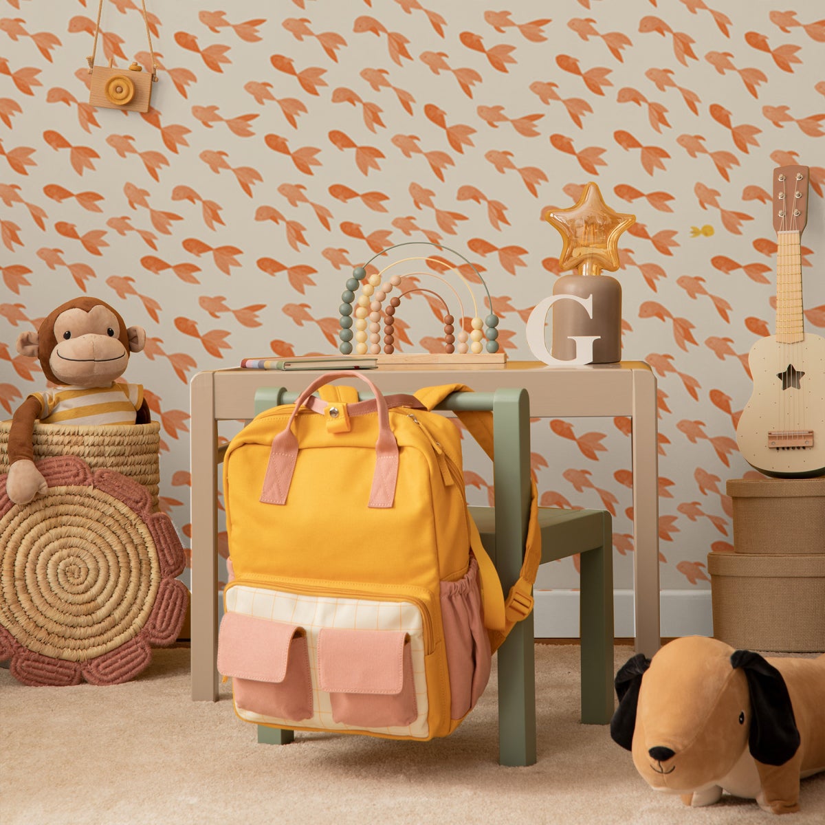 Papier peint panoramique Nage droit devant toi, Orange 375 x 250cm ...