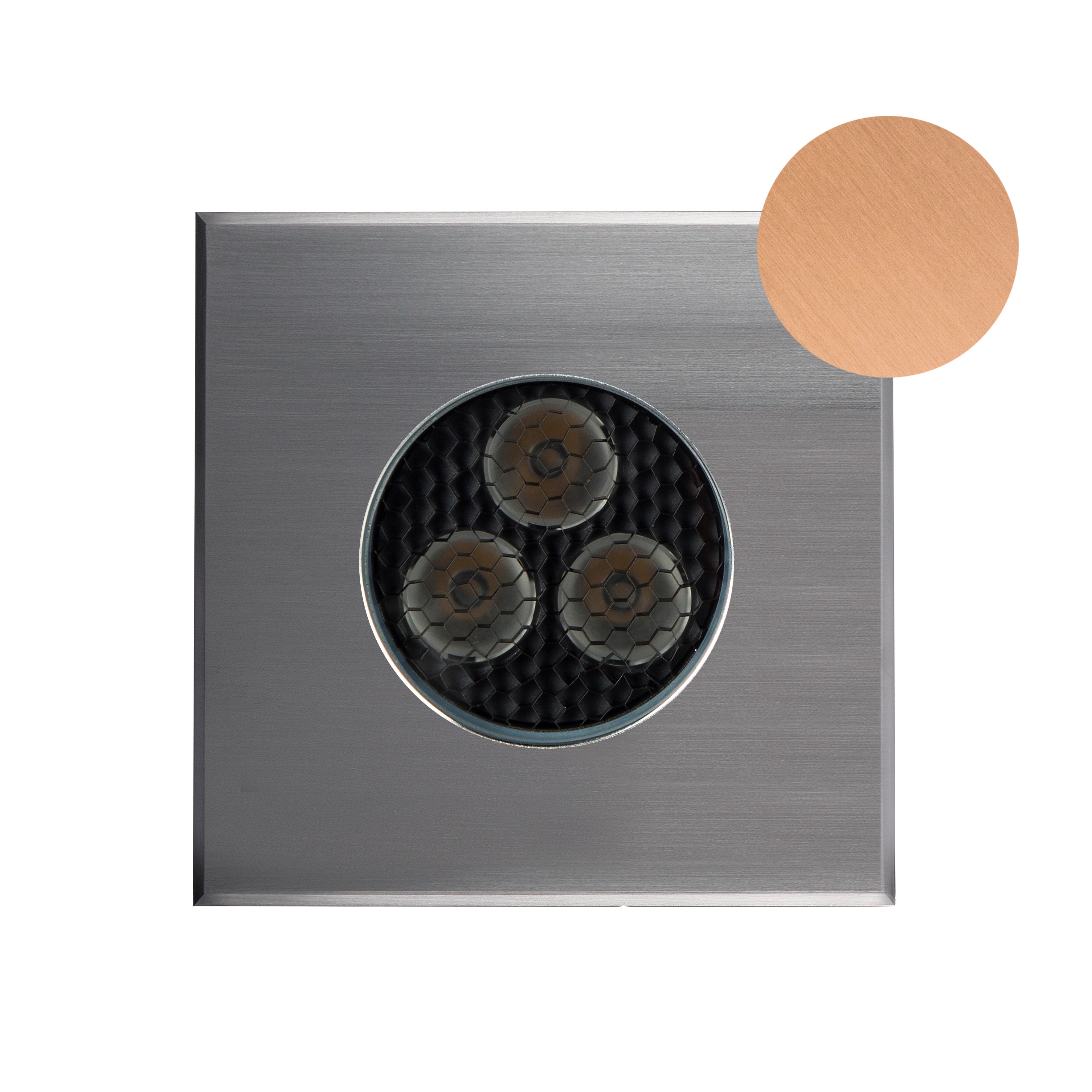 Encastré de sol extérieur ZEPH 2 24V carré bronze RGBW 6500K 3x2W ...