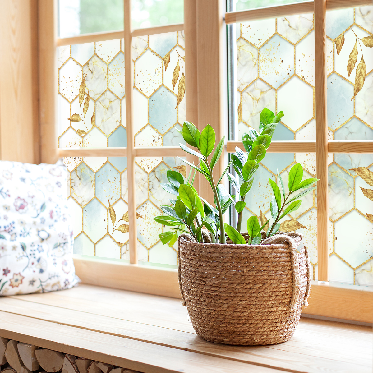 Film Fenêtre Anti Regard Occultant - NID D'ABEILLES CHIC - Stickers ...