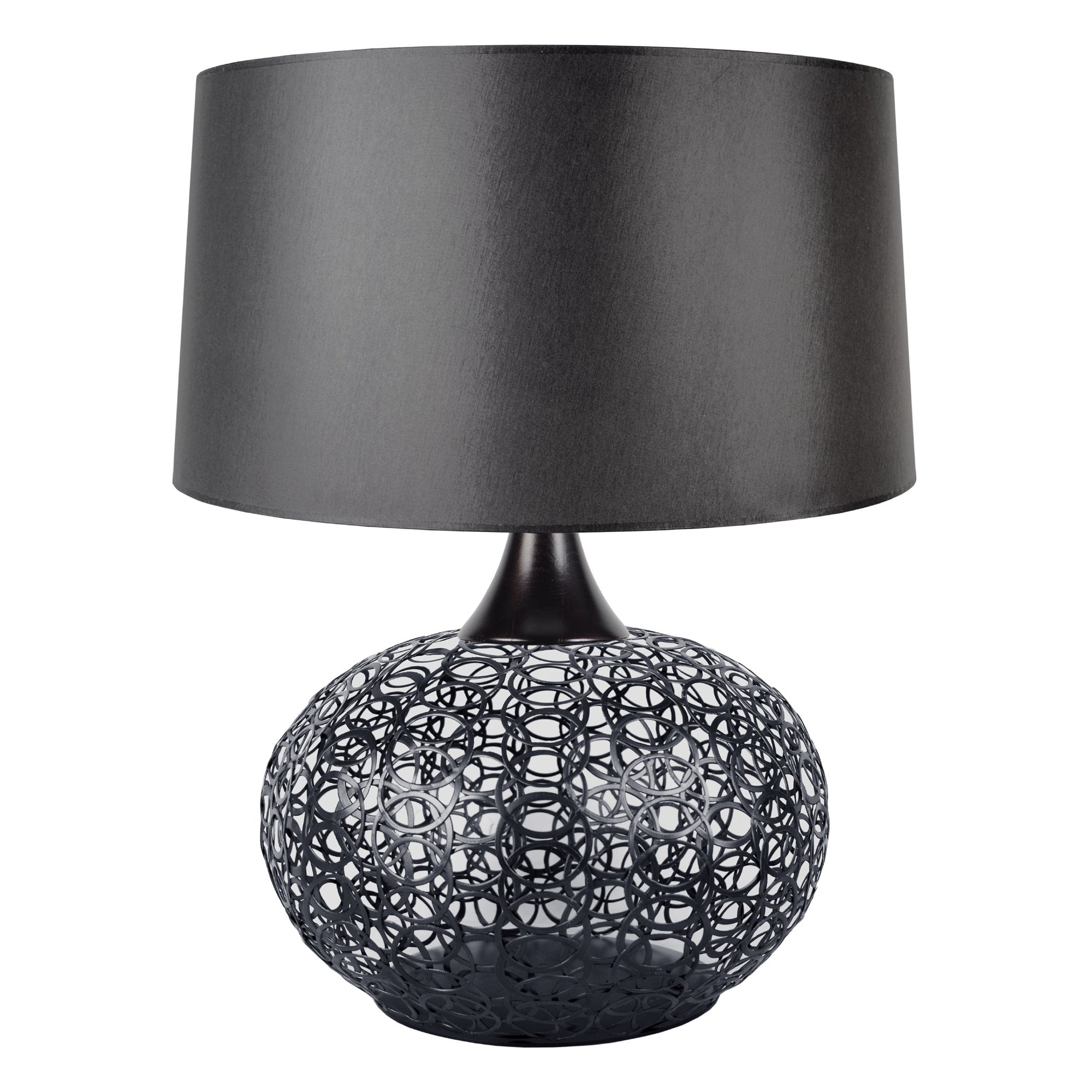 Lámpara de mesa TOSEL CESTAS tela globo antracita D50 x H70 cm | Leroy ...
