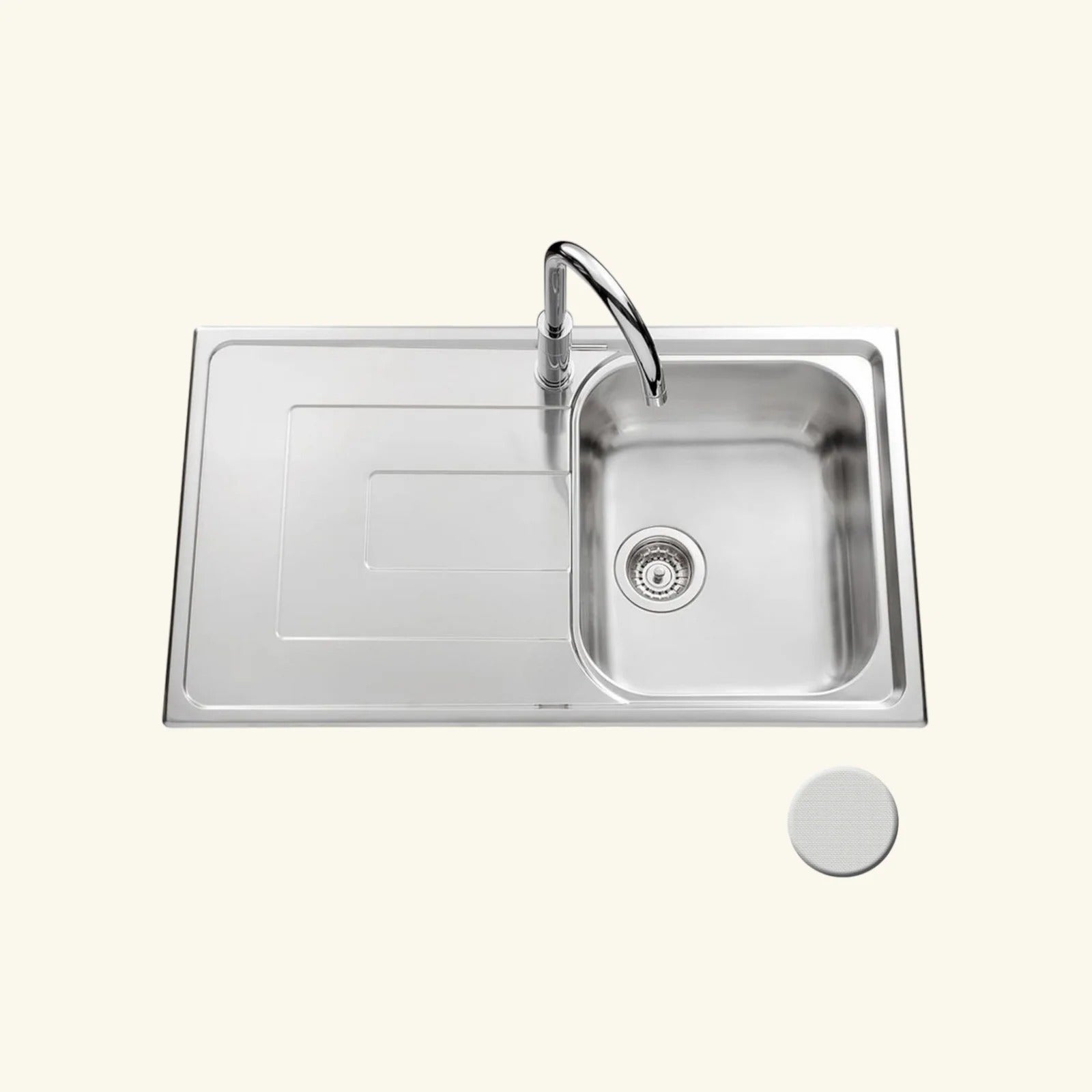 Évier inox mini structure Luisina DEBUSSY 1 bac 1 égouttoir | Leroy Merlin