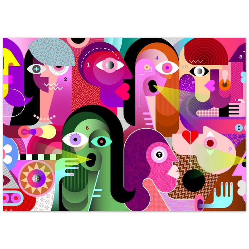 Poster surprise 50x70 cm rose popart décoration murale papier mat ...