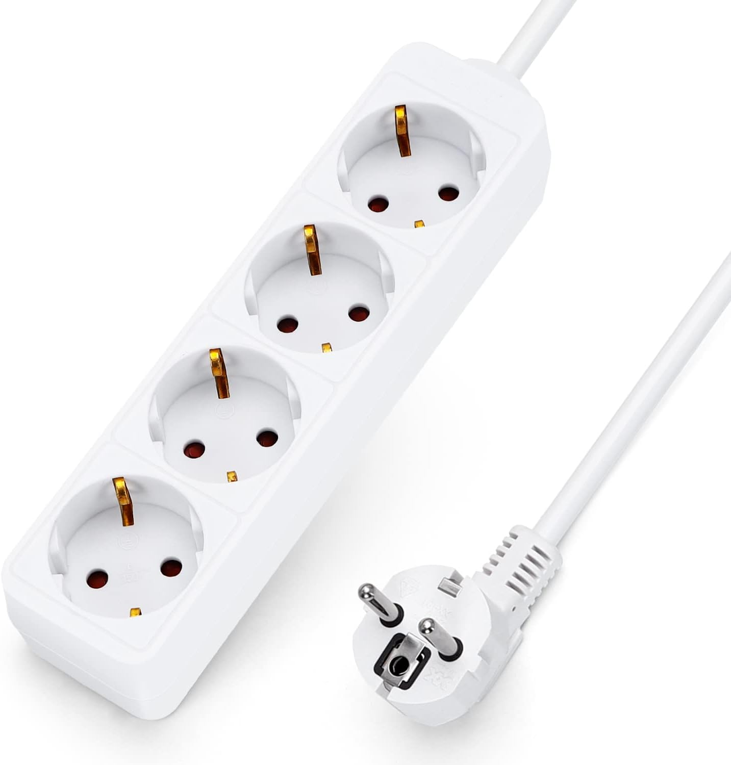 Regleta alargador de 4 enchufes 1.5m, base multiples Schucko sin ...