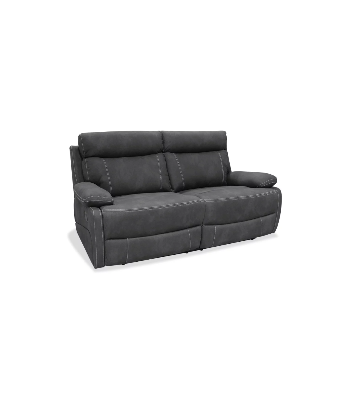 Sofá dos plazas relax con palanca modelo Jack tapizado textil gris ...