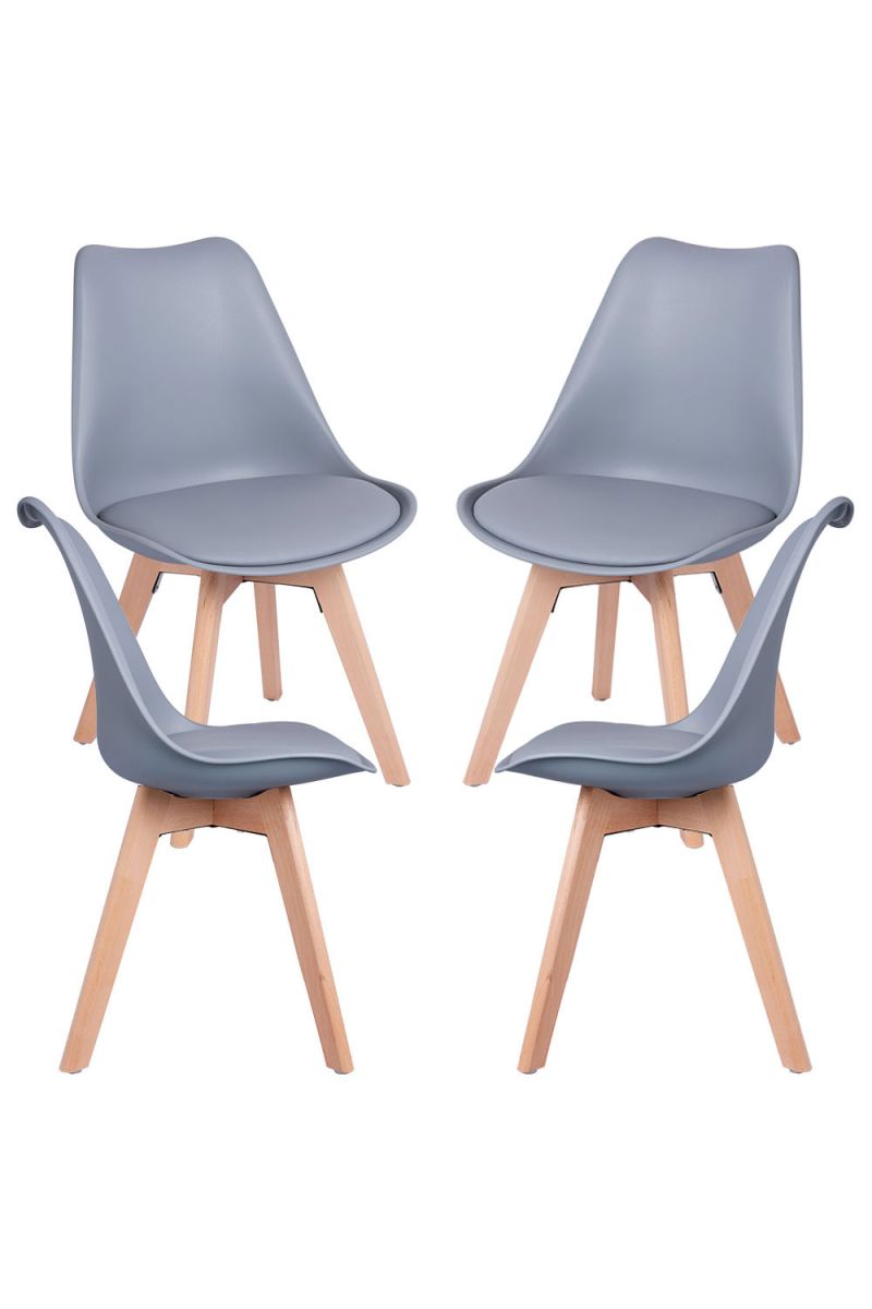 Pack 4 Sillas Synk Basic - Gris claro | Leroy Merlin