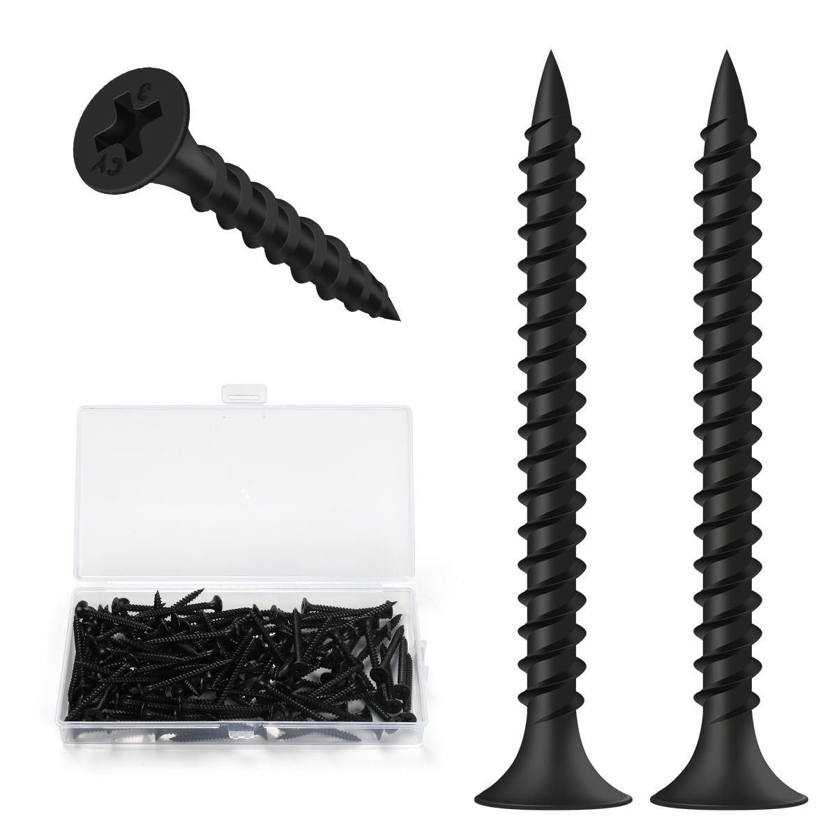 Vis Placo à Fixation Rapide M3.5 x 40 mm, 100 Pièces Vis Noires Pour ...