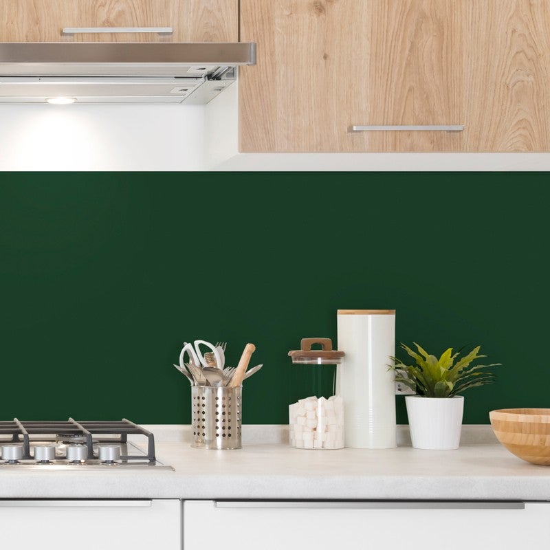 Crédence cuisine adhésive en aluminium vert foncé 240x50 cm (en 2 ...