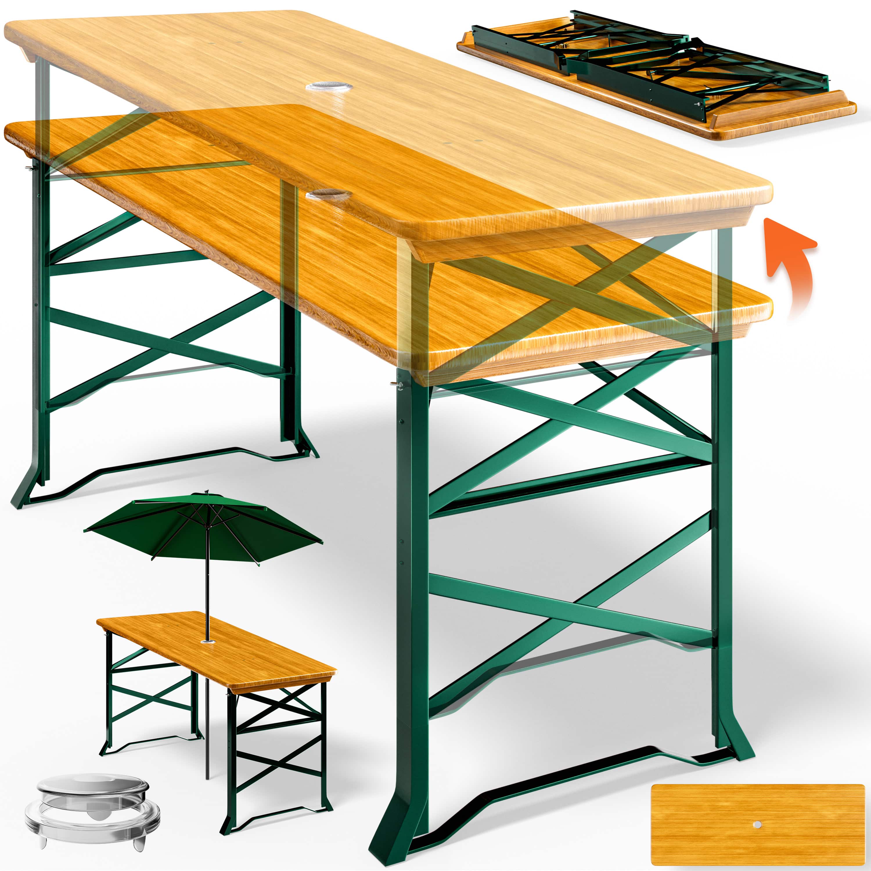 Table pliante 5,6x1,6x2,5 pieds réglable en hauteur | Leroy Merlin