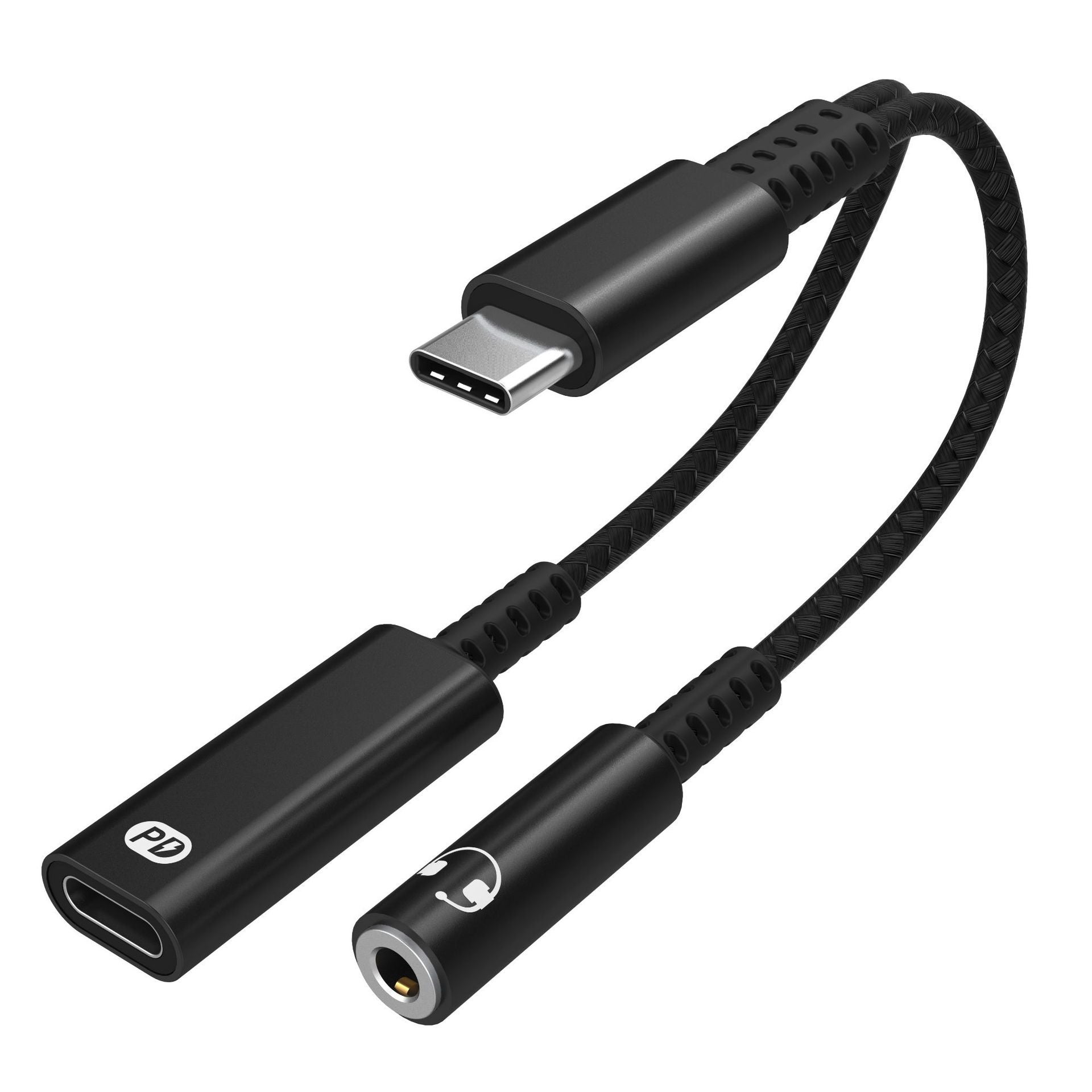 Adaptateur USB-C pour 3,5 mm et chargeur USB-C Black | Leroy Merlin