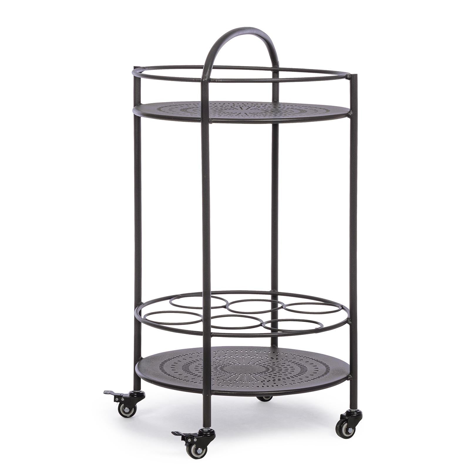 Chariot à bouteilles Bizzotto Burton Anthracite 802893 | Leroy Merlin
