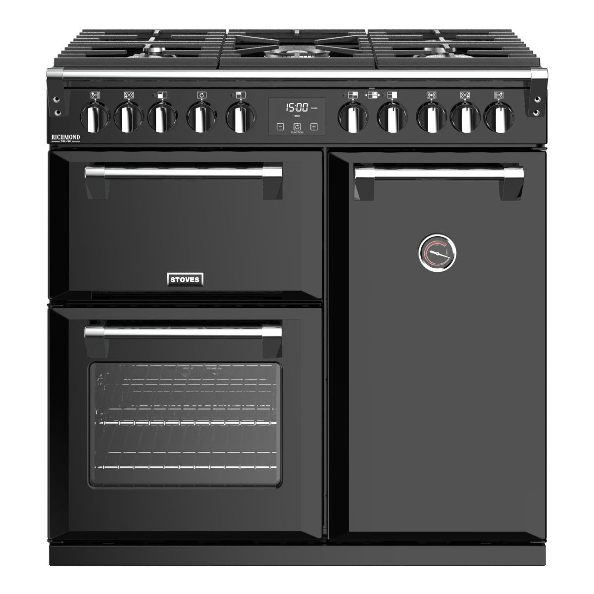 Piano de cuisson gaz STOVES RICHMOND DELUXE 90 DFT NOIR | Leroy Merlin