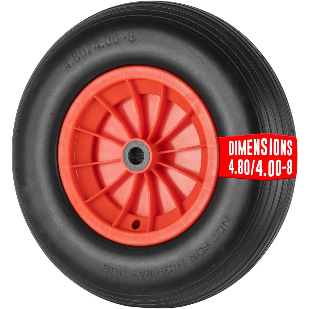 Roue polypropylène rouge bandage mousse de polyuréthane type PNR ...