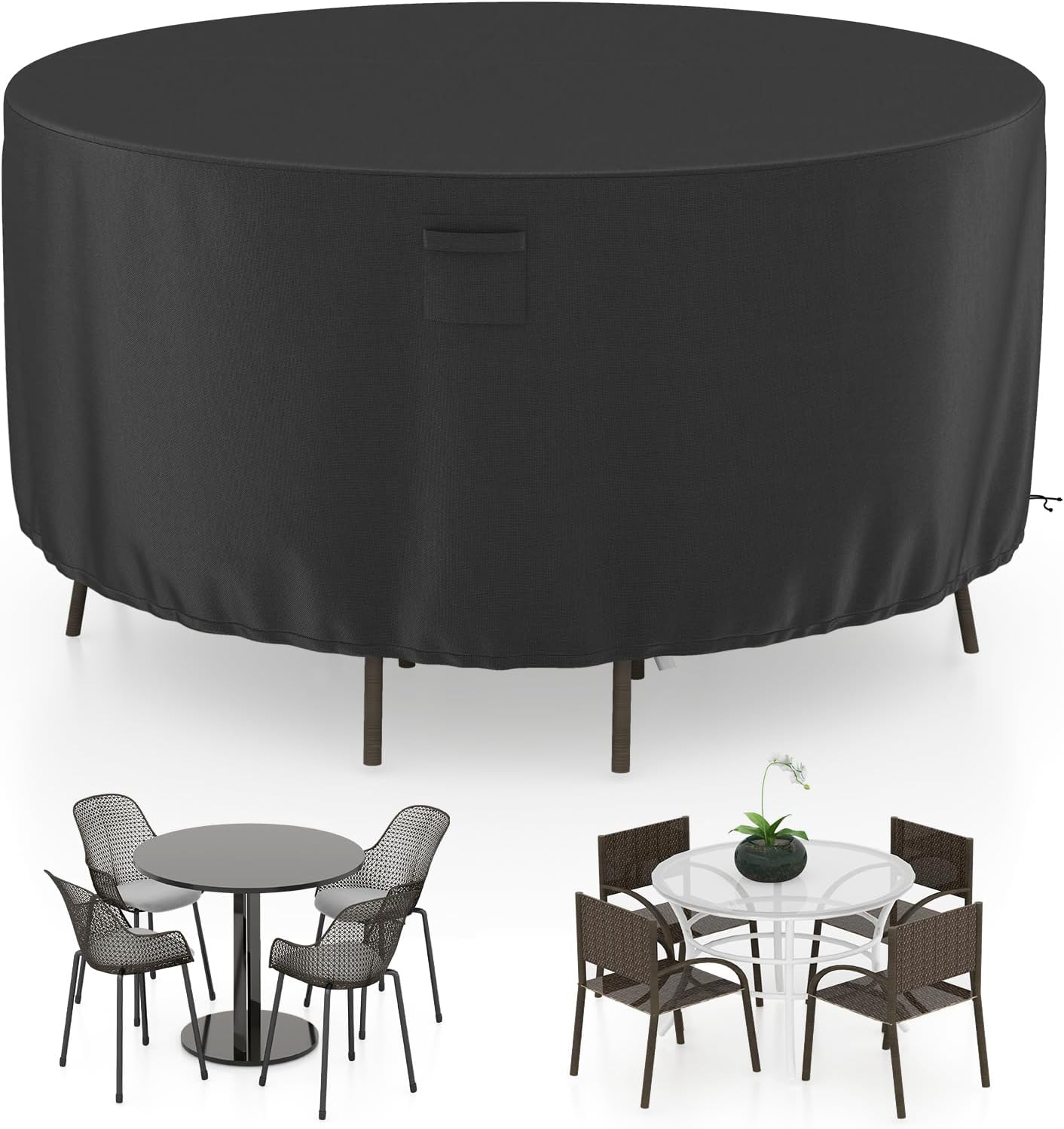 Housse pour Table de Jardin Ronde 213 CM, Housse Protection de Meubles ...