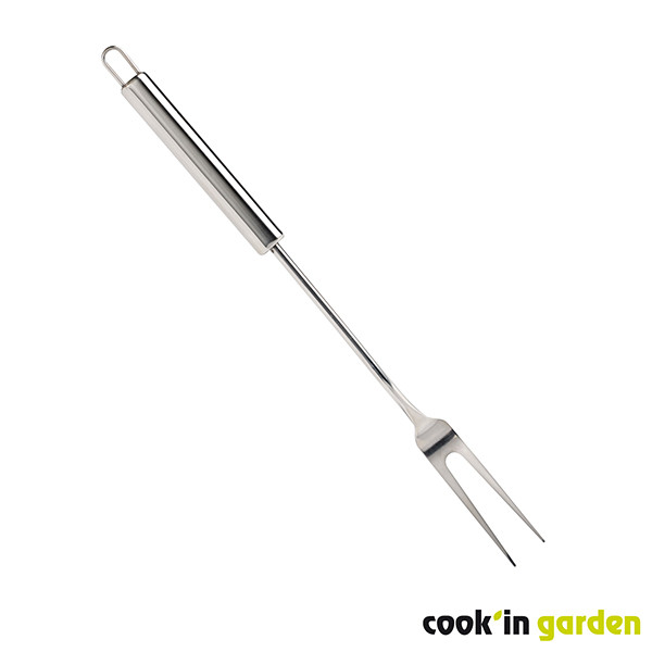 Tenedor de acero inoxidable para barbacoa y plancha 35,5 cm | Leroy Merlin