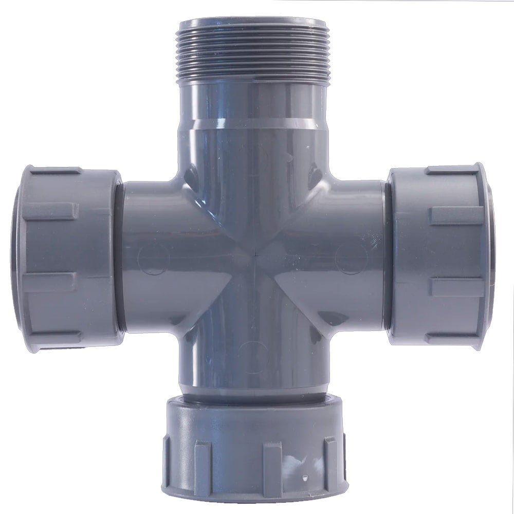Cruz Colectora PVC Hembra x Hembra x Hembra x Macho - 1 1/2" | Leroy Merlin