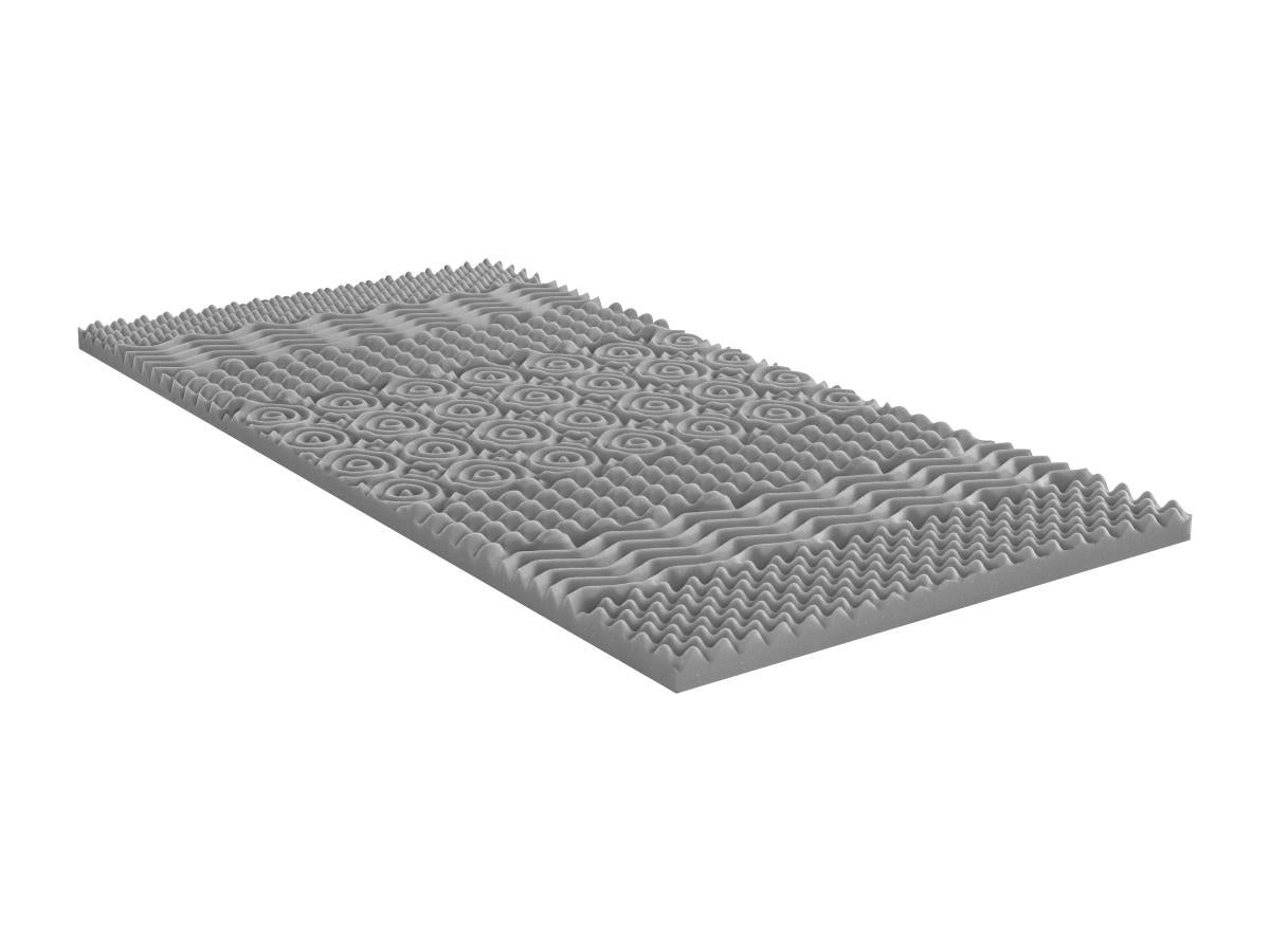 Topper 160 x 200 cm memory foam 7 zone purificanti al carbone sp. 5 cm ...
