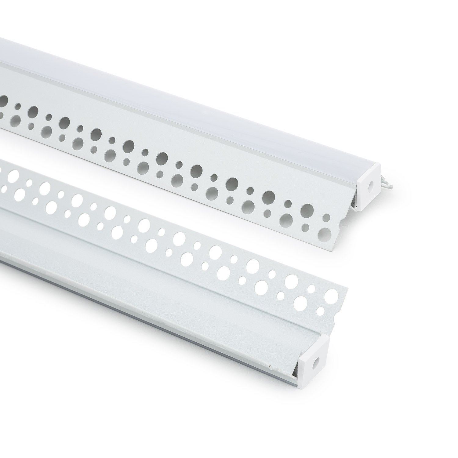 Profilé Aluminium Angle pour Plâtre/Placo avec Capot Continu pour Ruban ...