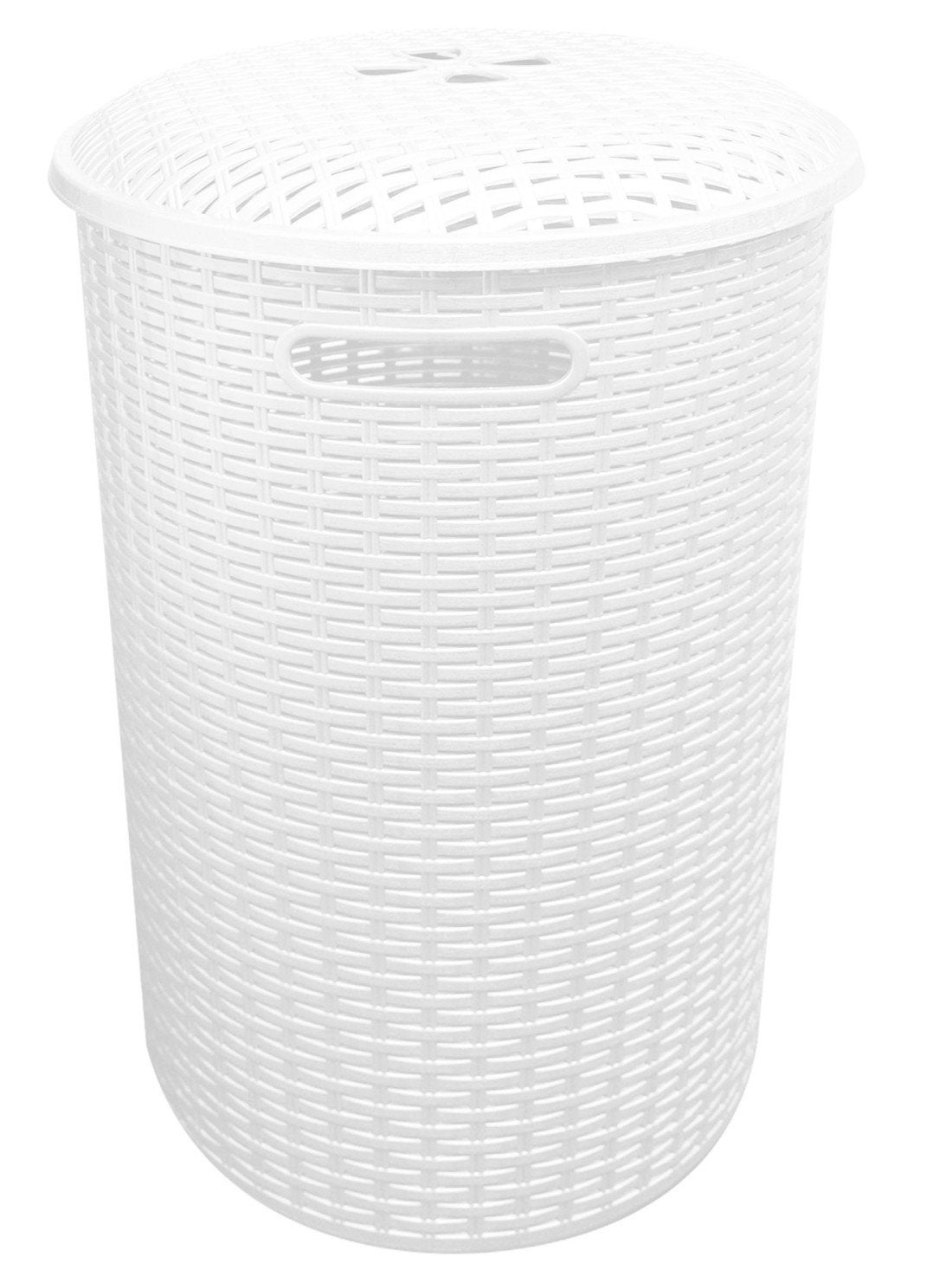 JARDIN202 - Cesto de Ropa Redondo, Capacidad 51 Litros, Diseño Rattan ...