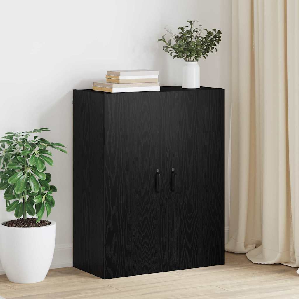 Meuble mural Chêne noir 69,5 x 34 x 90 cm Bois d'ingénierie | Leroy Merlin