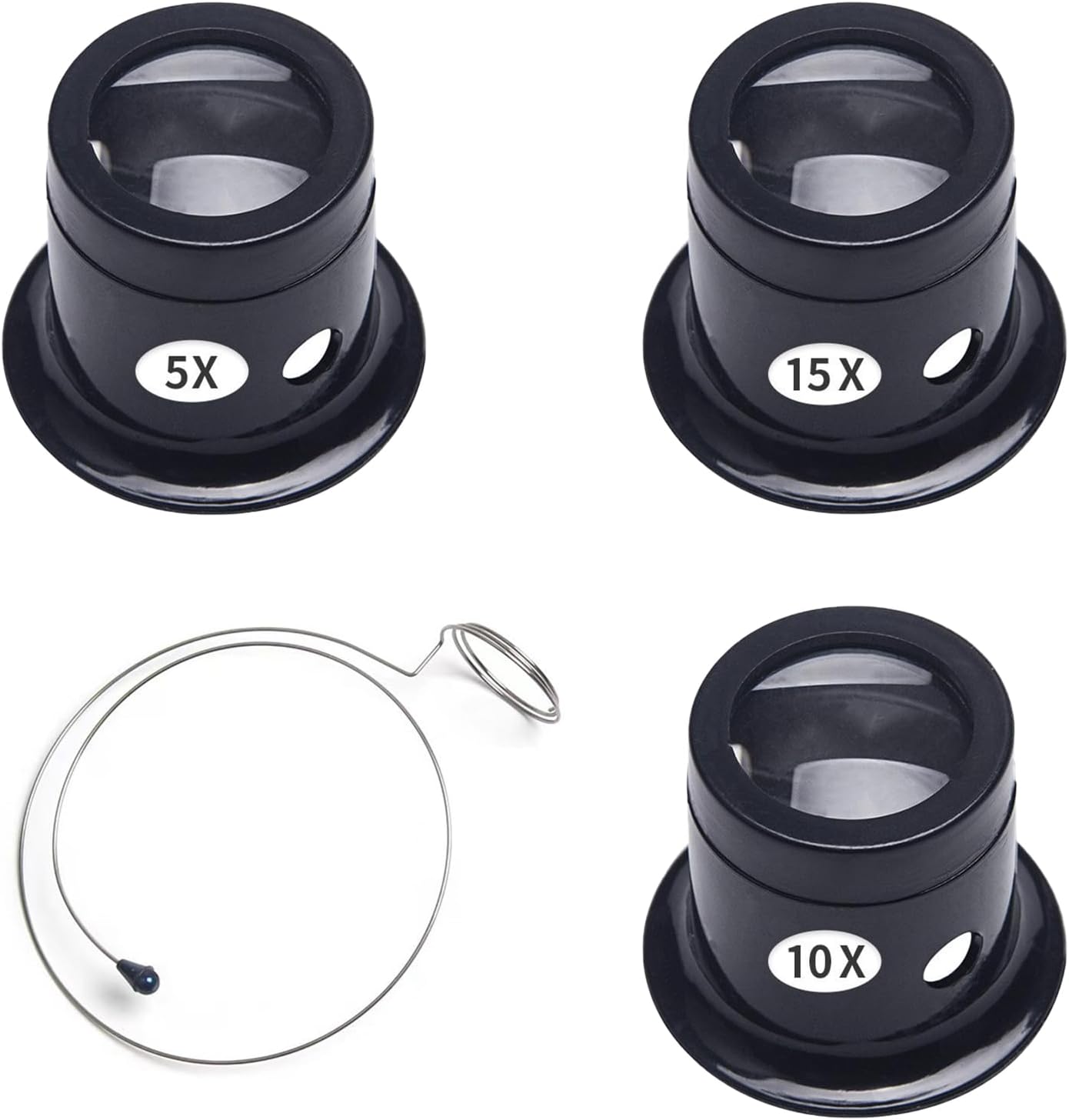Loupe Horloger 5X 10X 15X – Loupes pour Réparation de Montre et Bijoux, Idéale pour Timbres ...