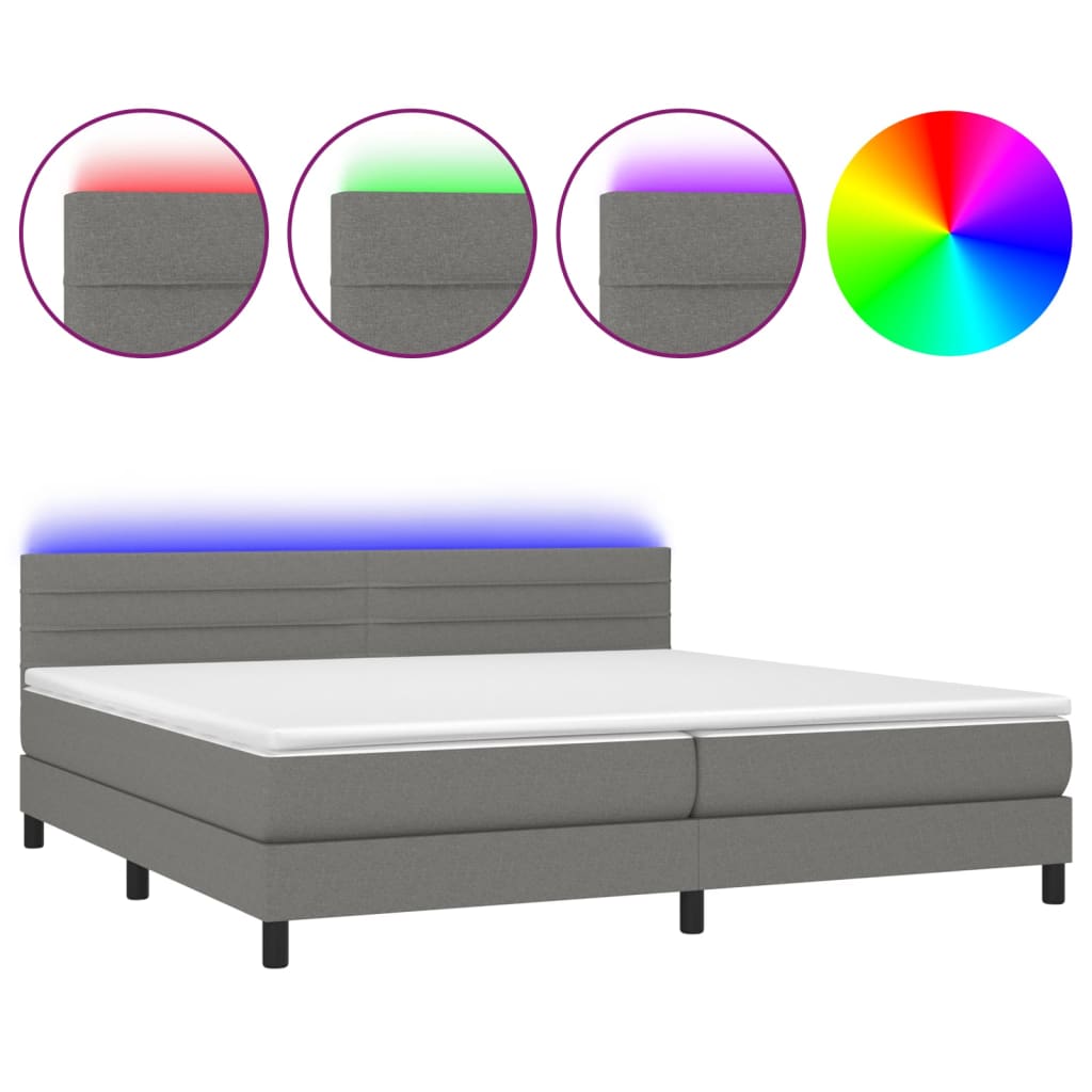 Lit double | Lit Adulte | Sommier à lattes de lit et matelas et LED ...