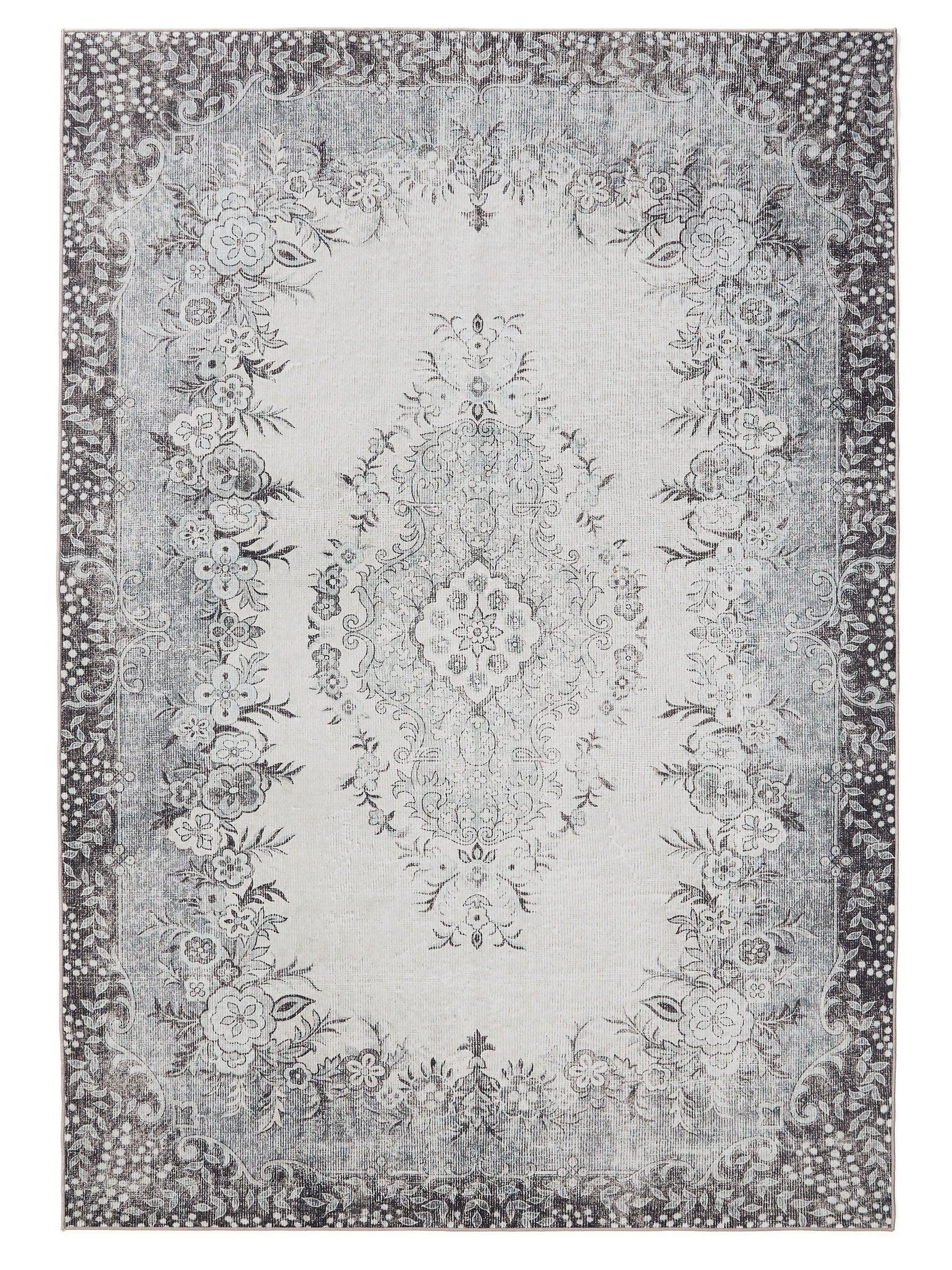 BENUTA - Tapis lavable George noir/gris 240x340 cm | Leroy Merlin