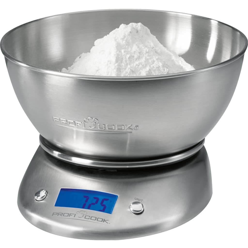 Báscula de Cocina Digital con Bol Removible, Tazón 2L, Acero Inox ...